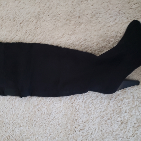 Shoes | Black Suede Over Knee Boot | Poshmark